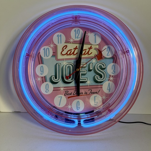 Wall Decor | Ravinia 14 Pink Transparent Blue Neon Eat At Joes Wall ...